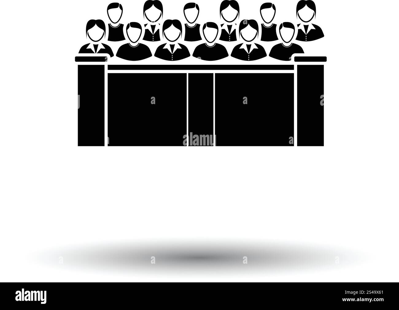 Jury icon. White background with shadow design. Vector illustration ...