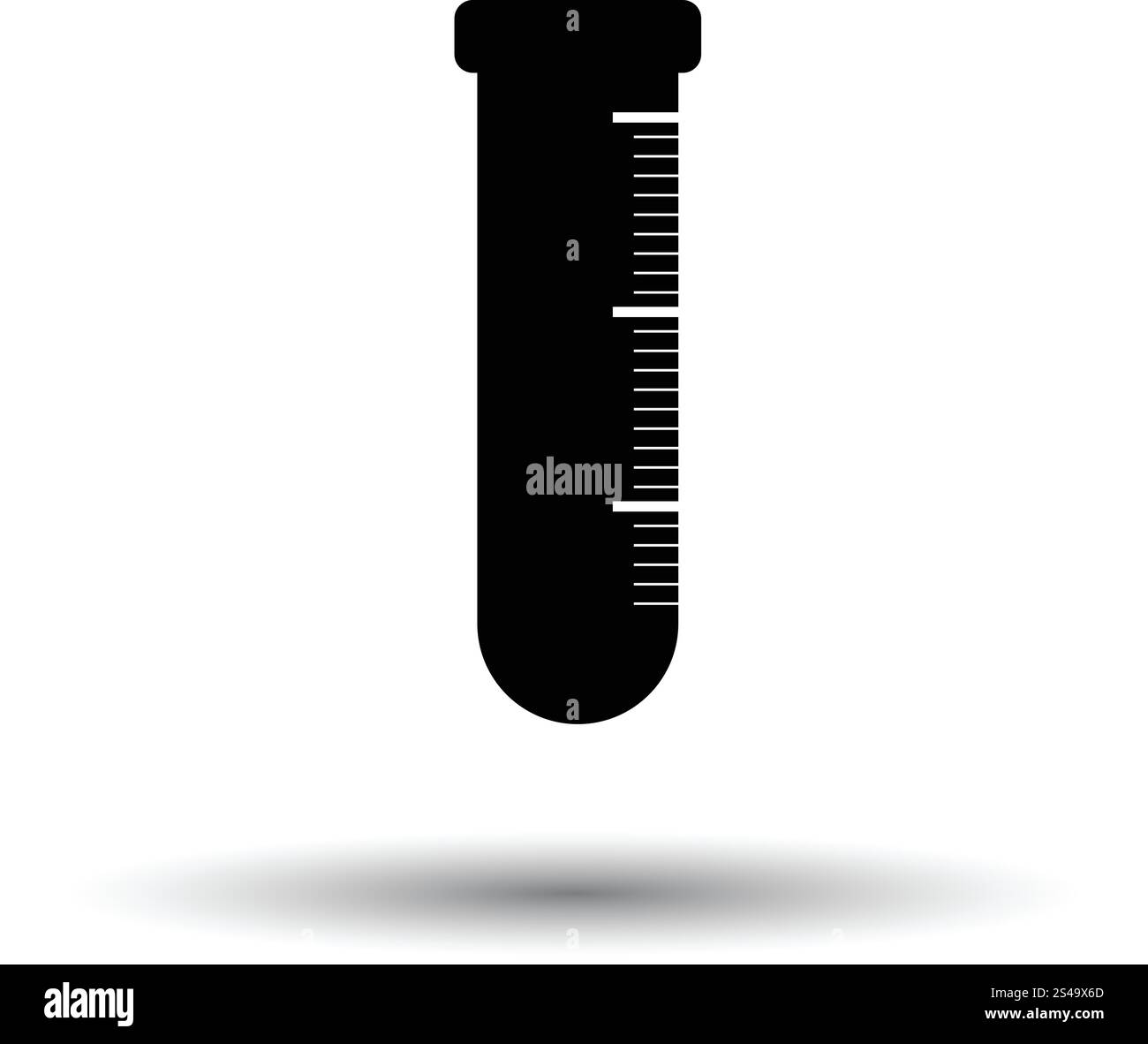 Icon of chemistry beaker. White background with shadow design. Vector ...