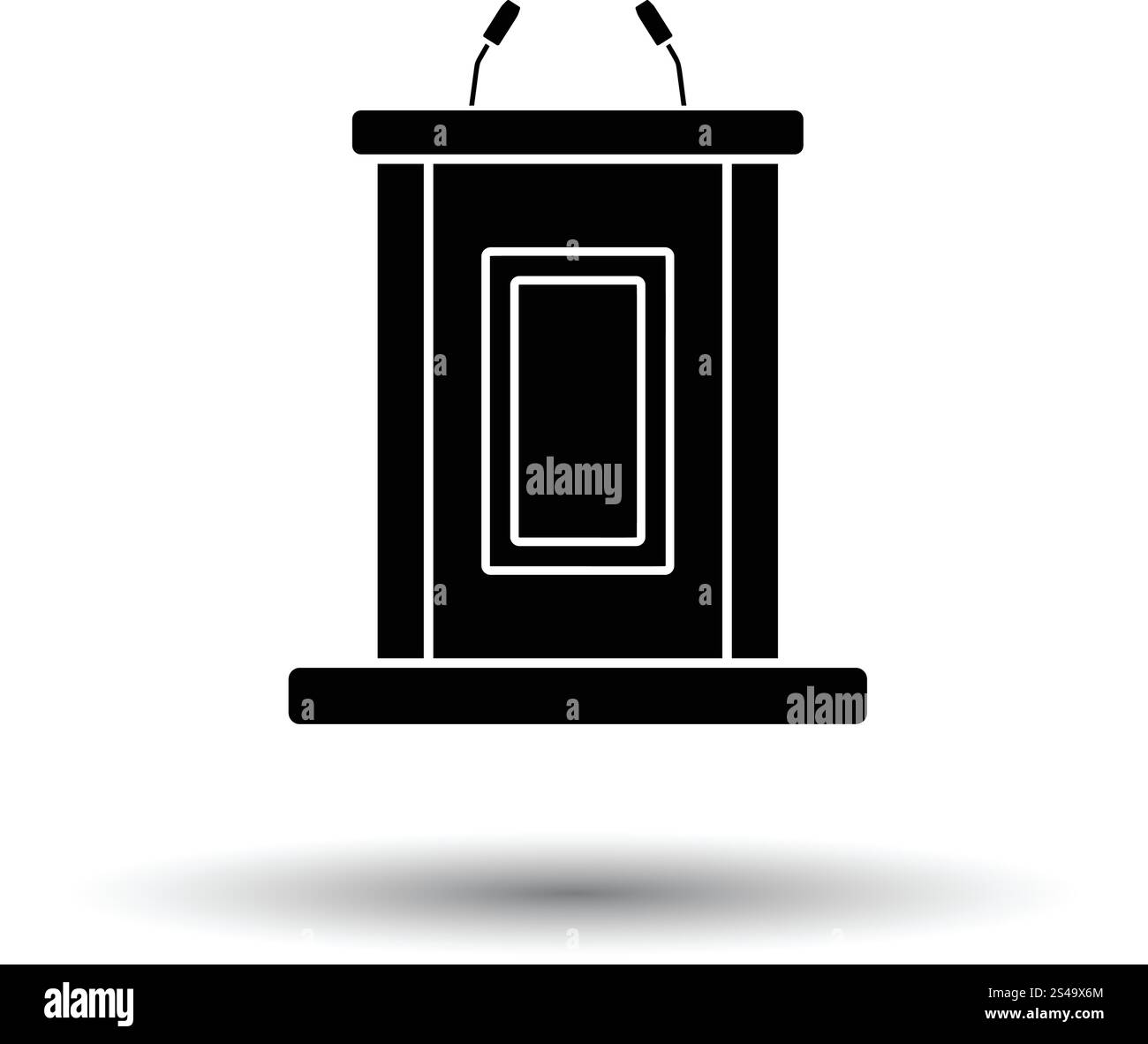 Witness stand icon. White background with shadow design. Vector ...