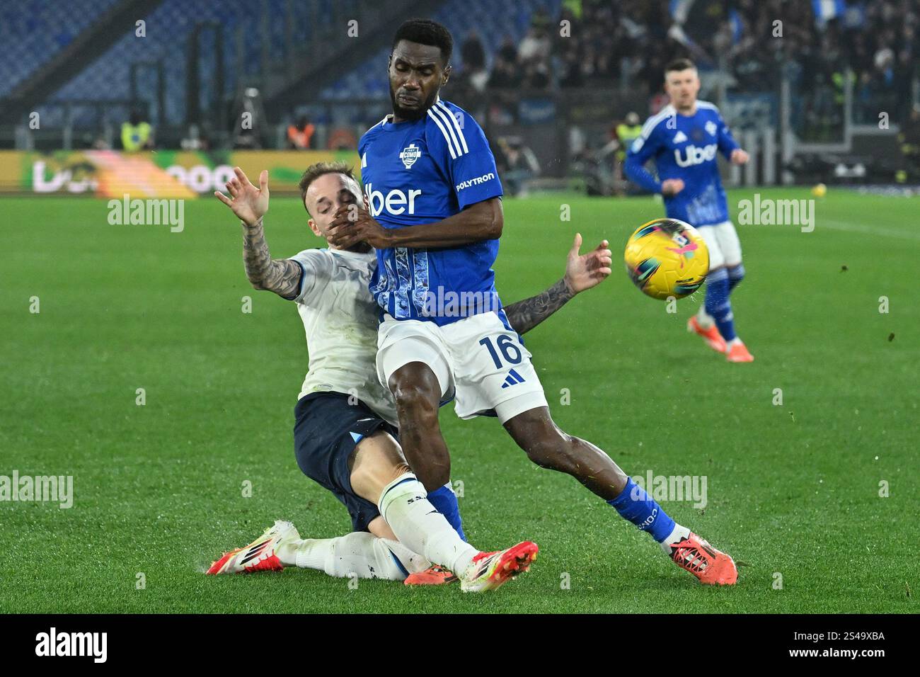 Rome, Italy. 10th Jan, 2025. Manuel Lazzari of SS Lazio, Alieu Fadera ...