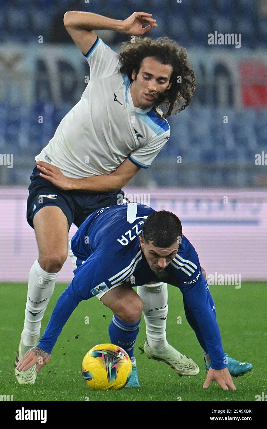 Rome, Italy. 10th Jan, 2025. Matteo Guendouzi of SS Lazio, Gabriel Strefezza of Como during the ...