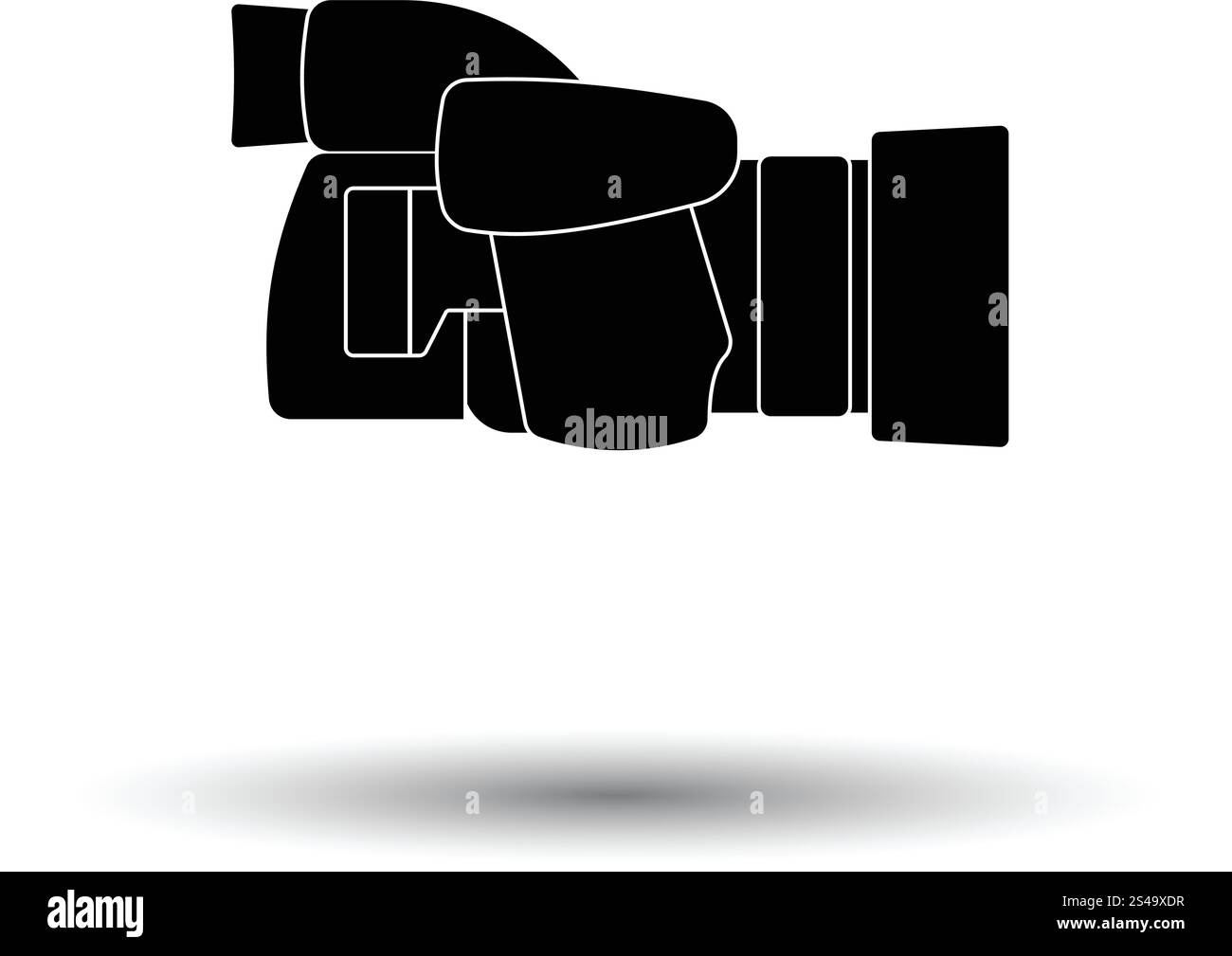 Icon of premium photo camera. White background with shadow design ...