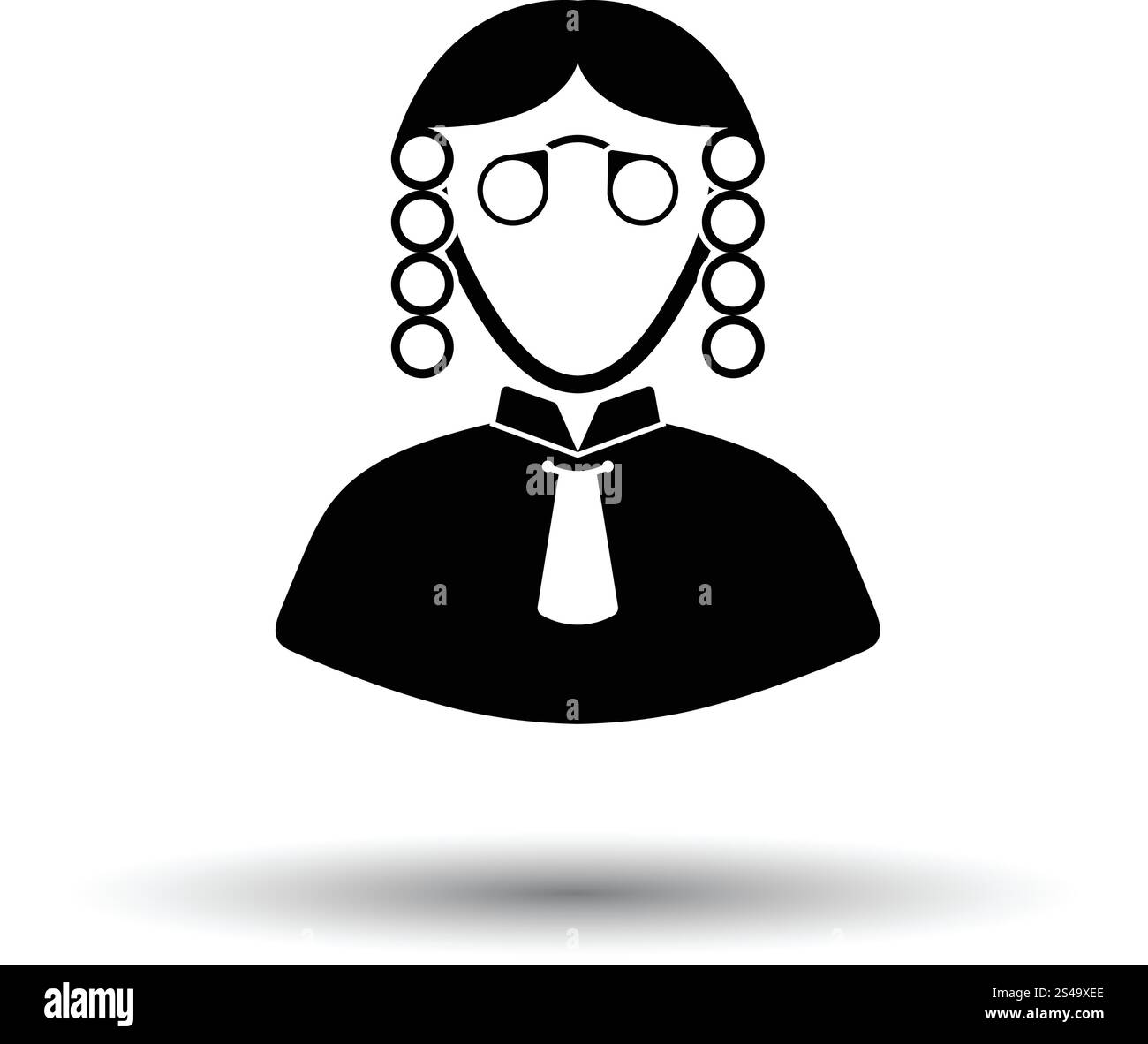 Judge icon. White background with shadow design. Vector illustration ...