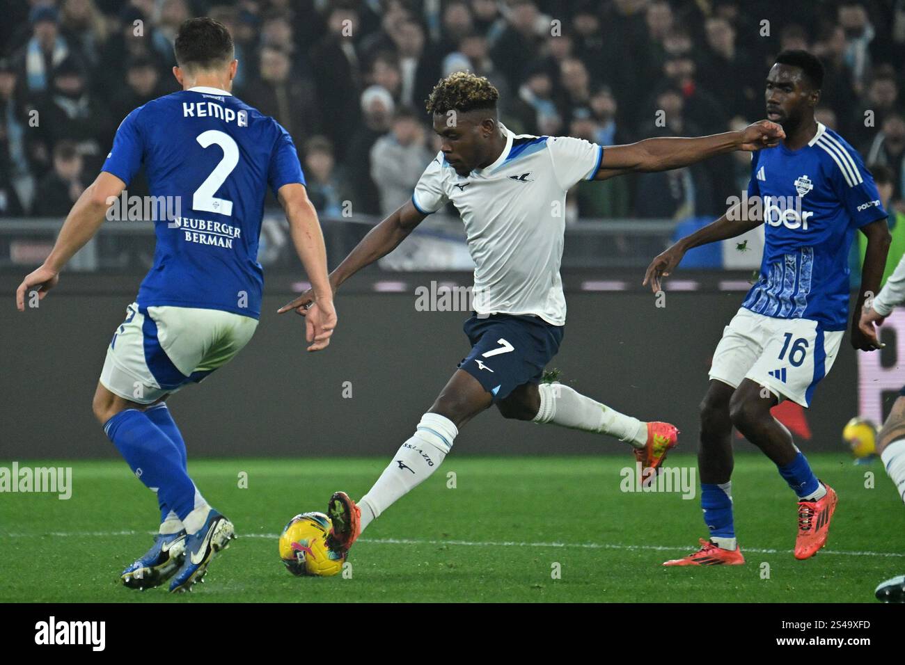Rome, Italy. 10th Jan, 2025. Marc Oliver Kempf of Como, Fisayo Dele ...