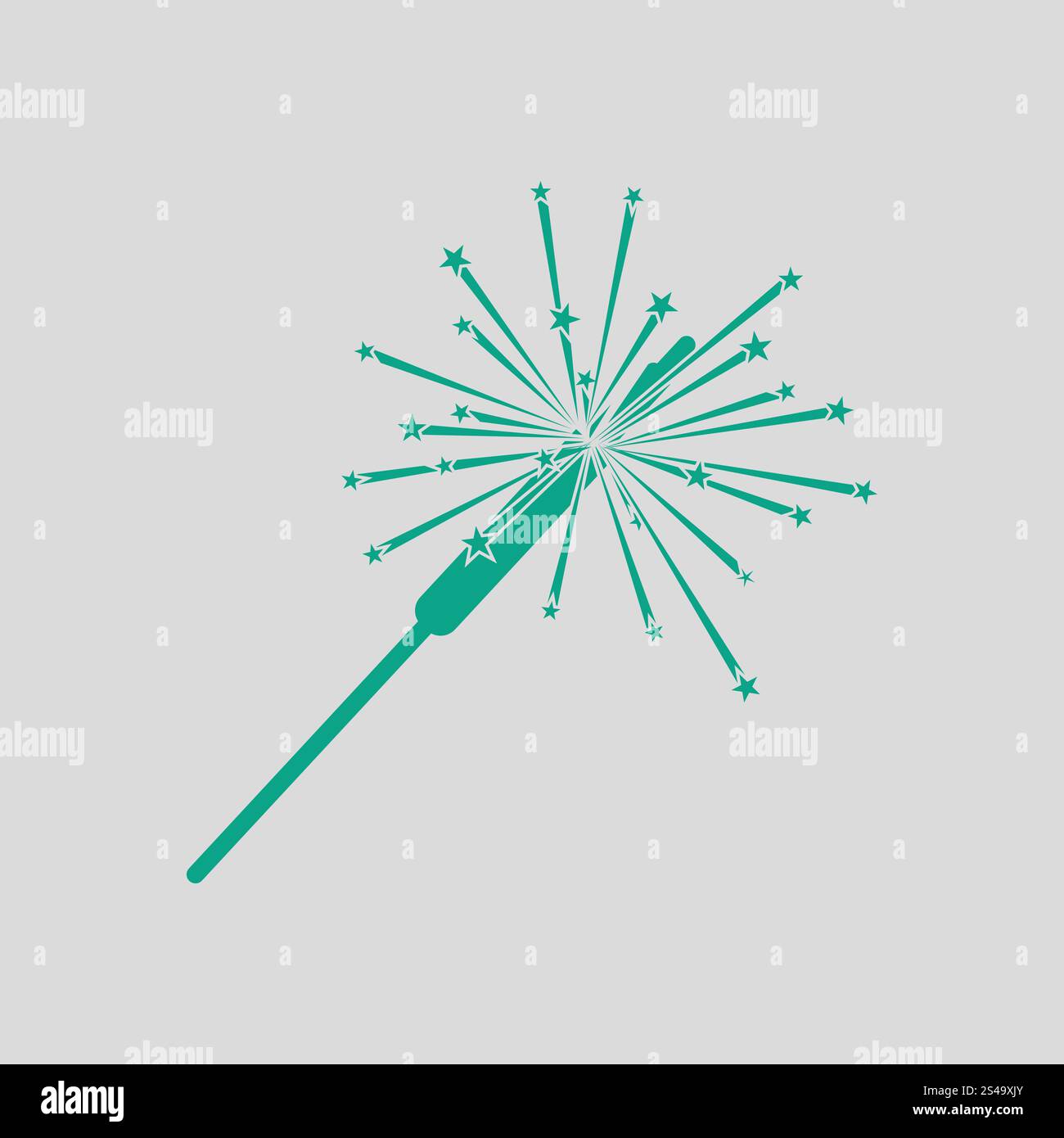 Party sparkler icon. Gray background with green. Vector illustration ...