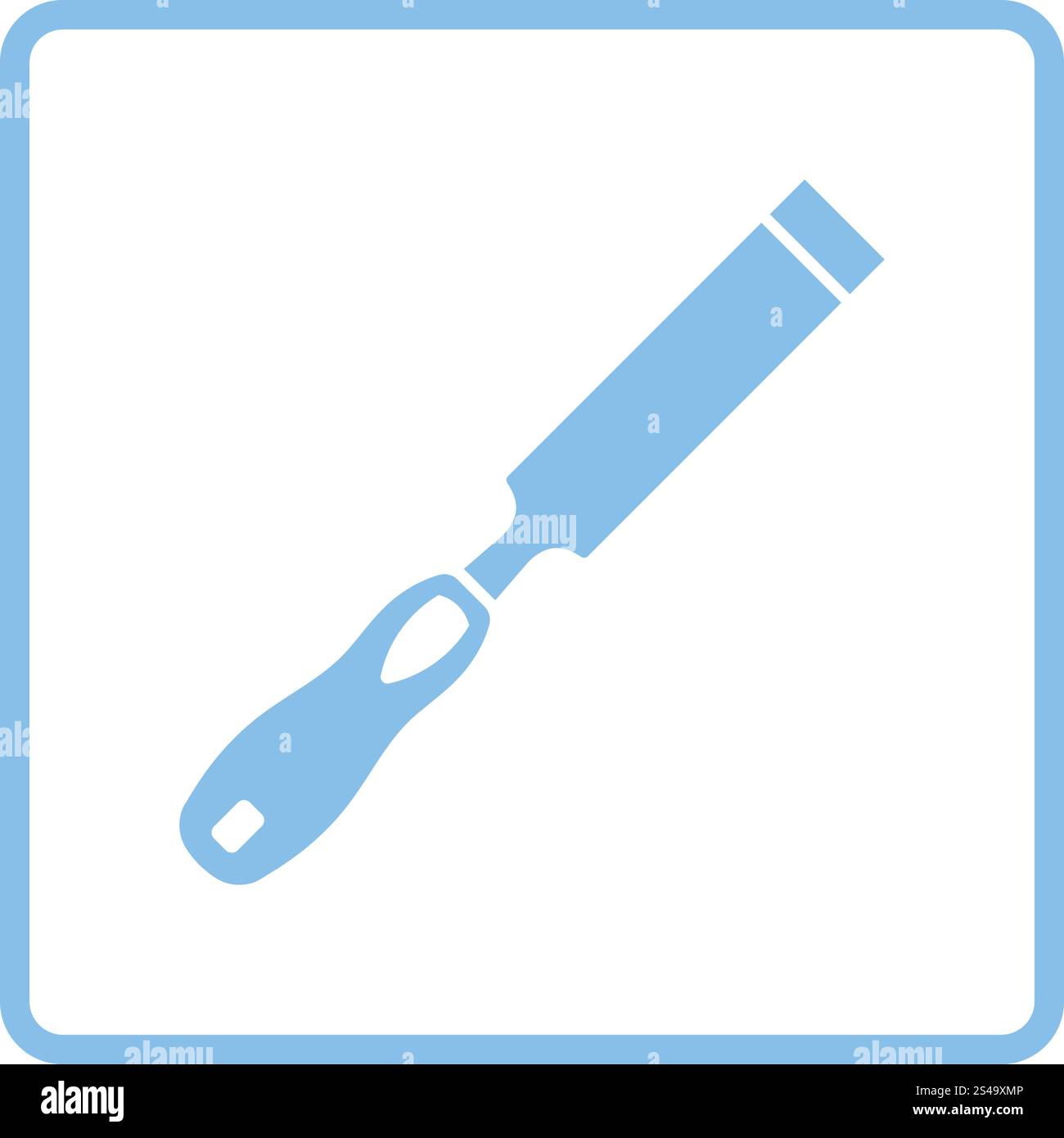 Chisel icon. Blue frame design. Vector illustration Stock Vector Image ...