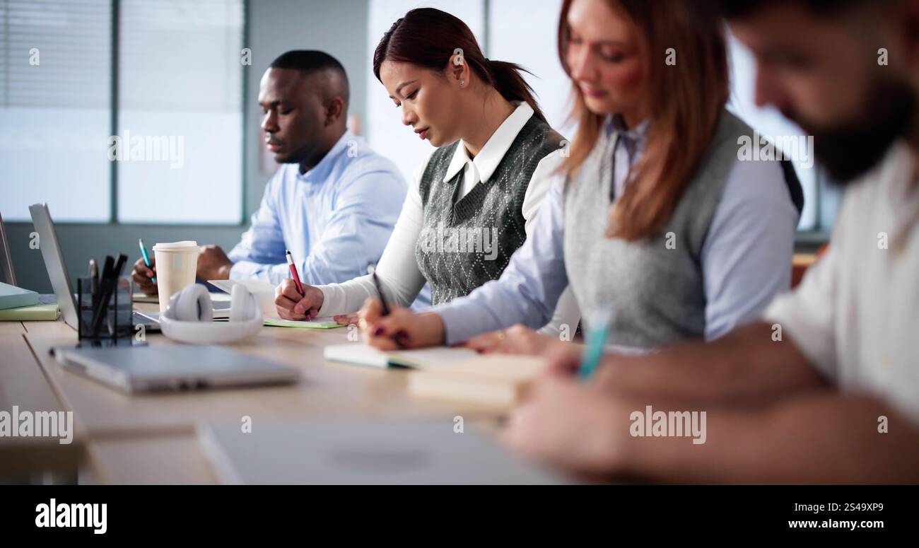 Diverse students studying in computer hi-res stock photography and ...