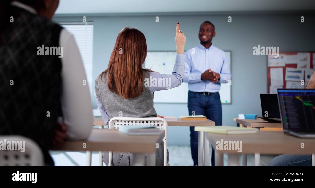 Asian american student in class hi-res stock photography and images - Alamy