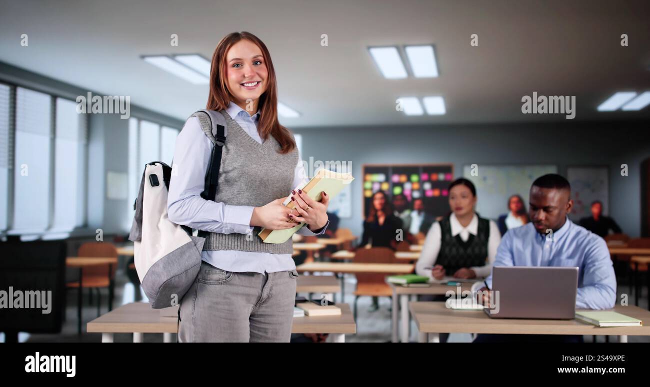 People Studying And Learning At University Class Stock Photo - Alamy