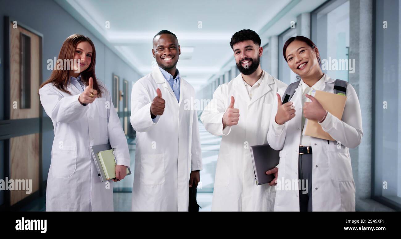 Nurse And Doctor Students Trainees Walking In Hospital Stock Photo - Alamy