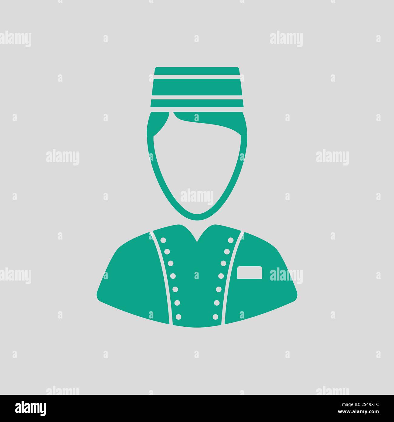 Hotel boy icon. Gray background with green. Vector illustration Stock ...