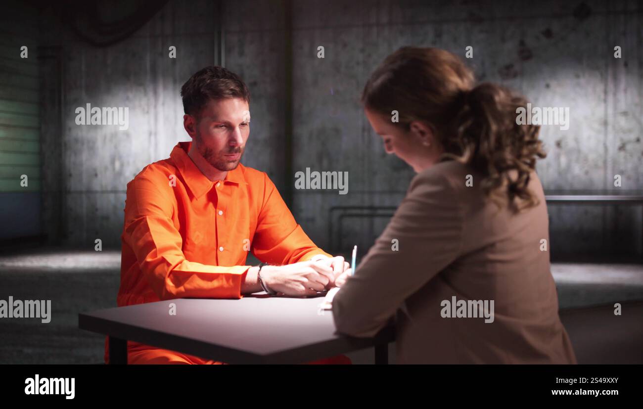 Criminal Defense Attorney In Prison. Police Investigator In ...