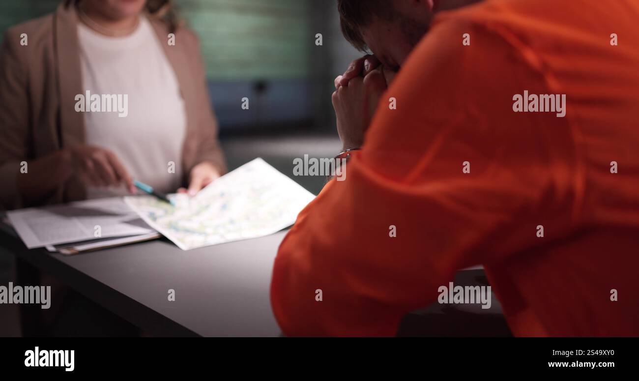 Criminal Defense Attorney In Prison. Police Investigator In ...