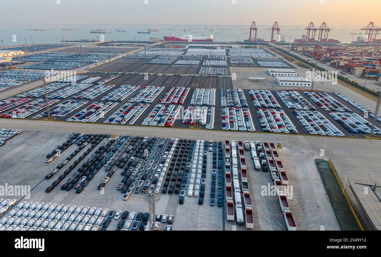 SUZHOU, CHINA - JANUARY 11, 2025 - A ro-ro ship of clean energy ...