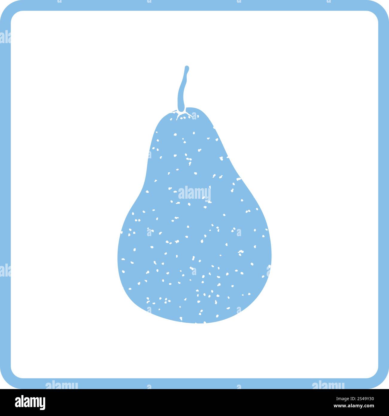 Pear icon. Blue frame design. Vector illustration Stock Vector Image ...