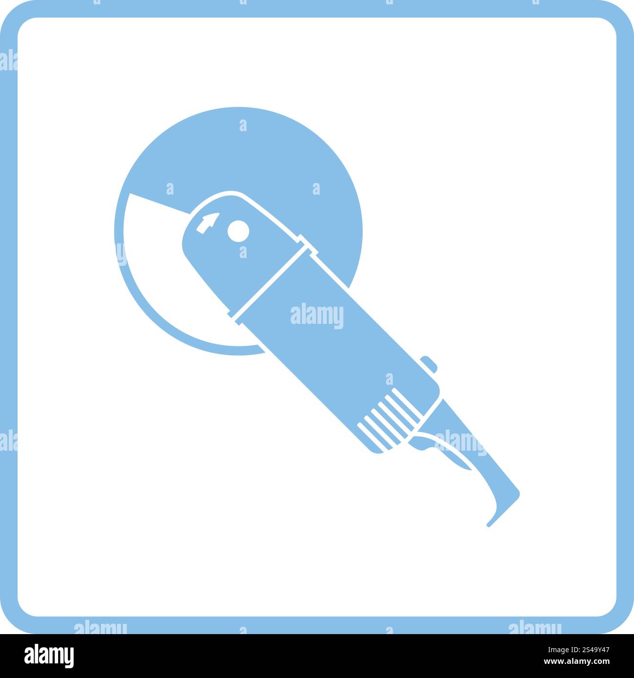 Grinder icon. Blue frame design. Vector illustration Stock Vector Image ...
