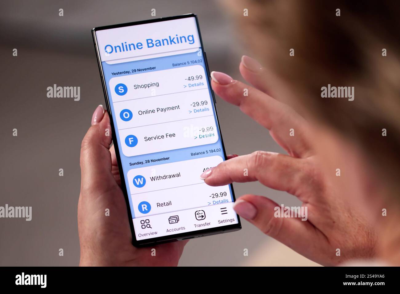 Senior lady bank statement hi-res stock photography and images - Alamy