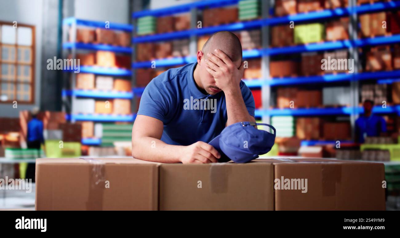 Removal man stressed hi-res stock photography and images - Alamy