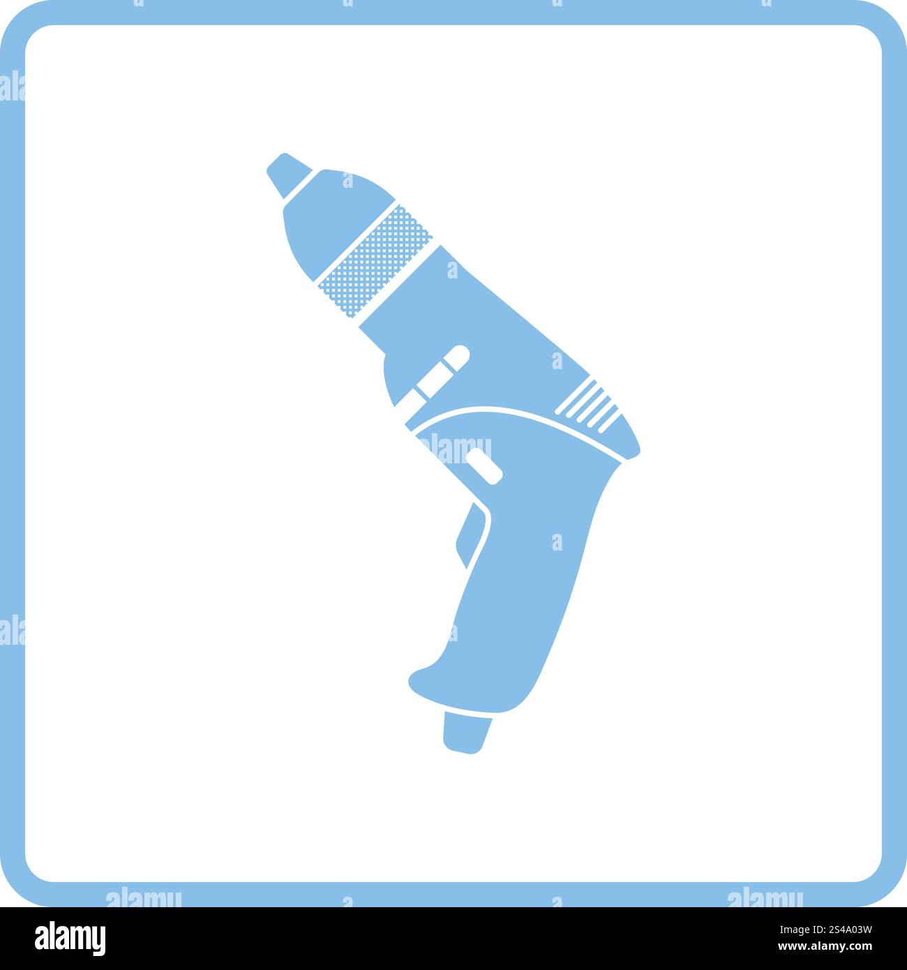 Electric drill icon. Blue frame design. Vector illustration Stock ...