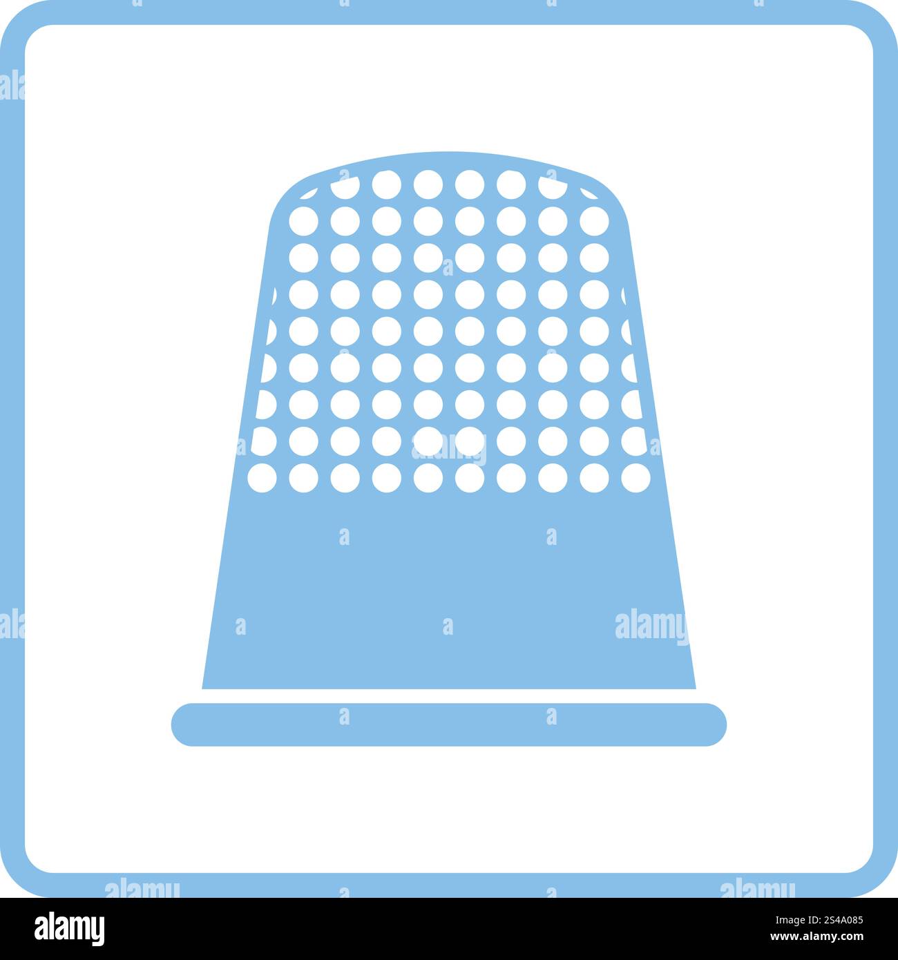Tailor thimble icon. Blue frame design. Vector illustration Stock Vector Image & Art - Alamy