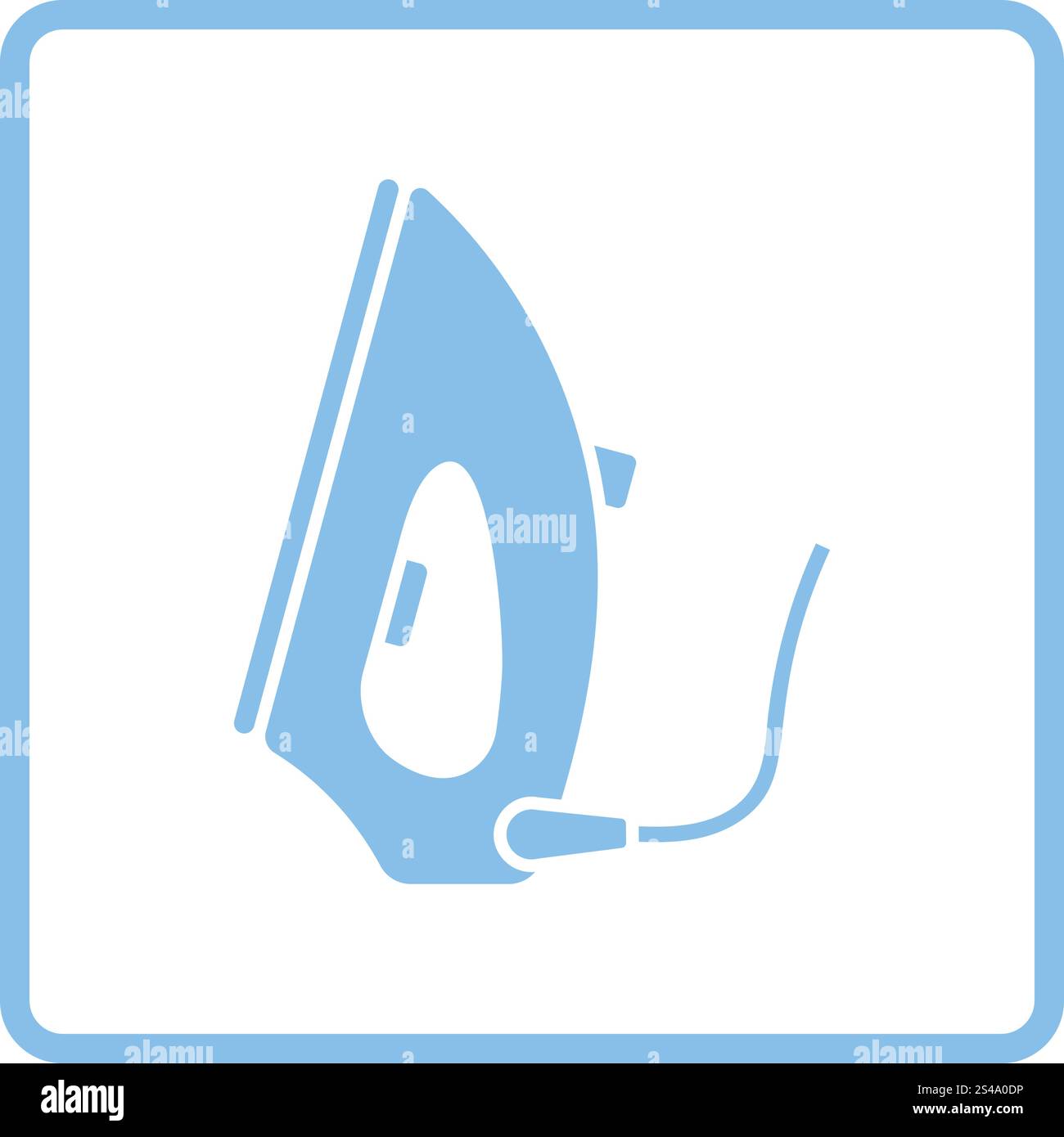 Steam iron icon. Blue frame design. Vector illustration Stock Vector ...