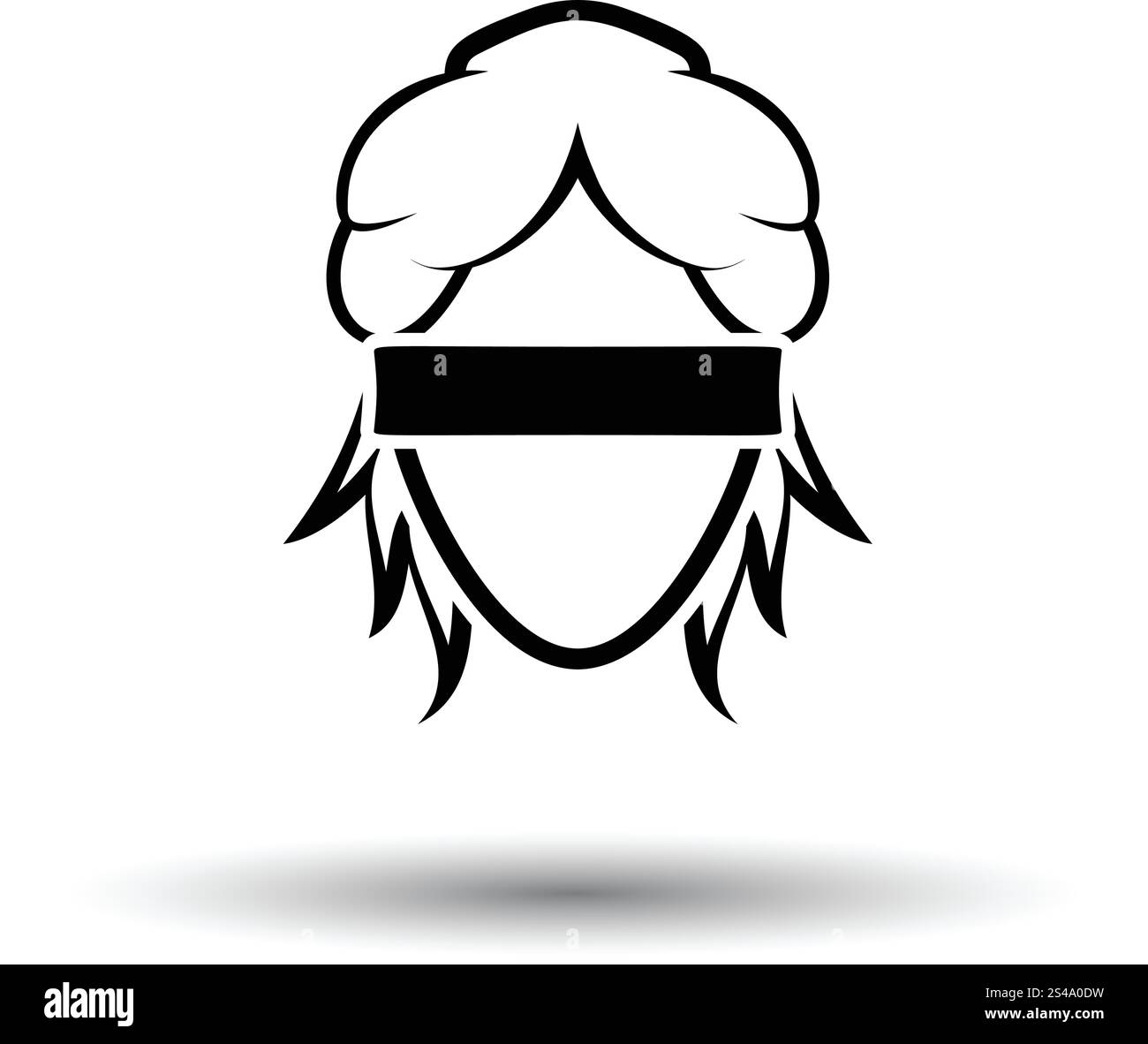 Femida head icon. White background with shadow design. Vector ...