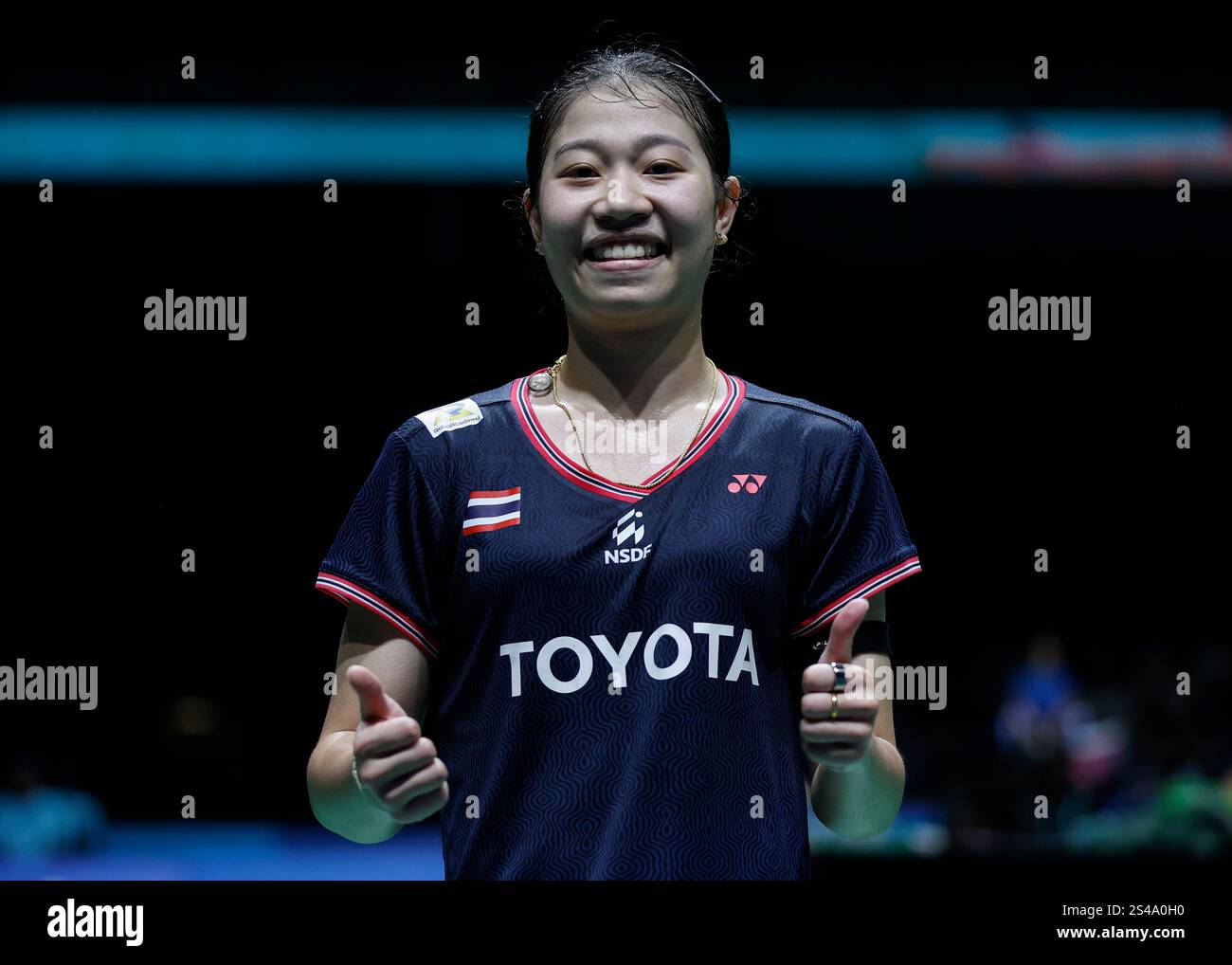 Pornpicha Choeikeewong of Thailand celebrates victory against Han Yue ...