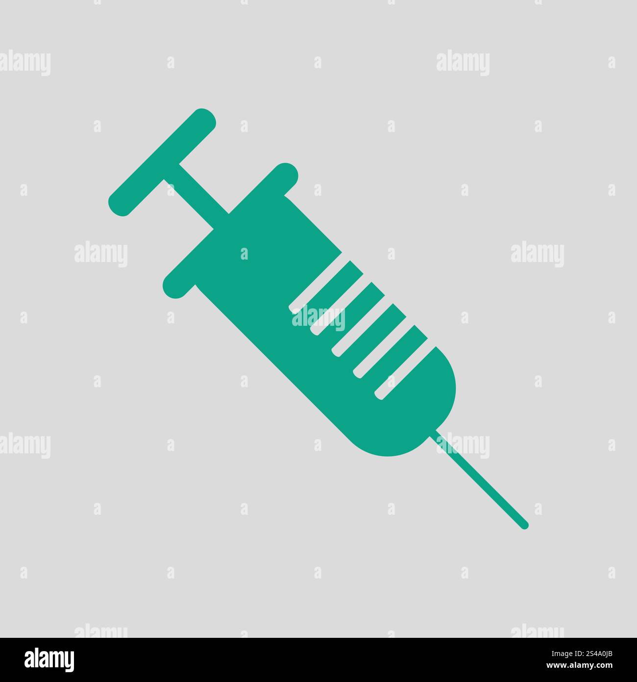 Syringe icon. Gray background with green. Vector illustration Stock ...
