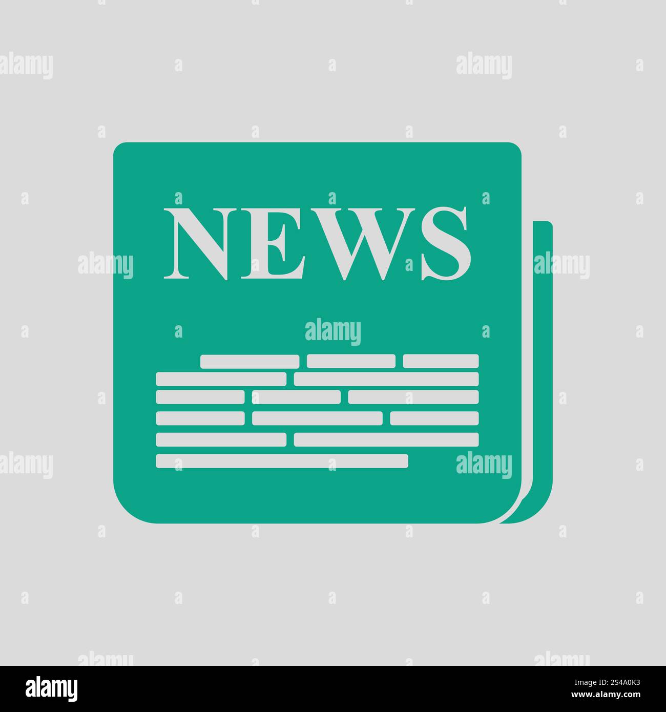 Newspaper icon. Gray background with green. Vector illustration Stock ...