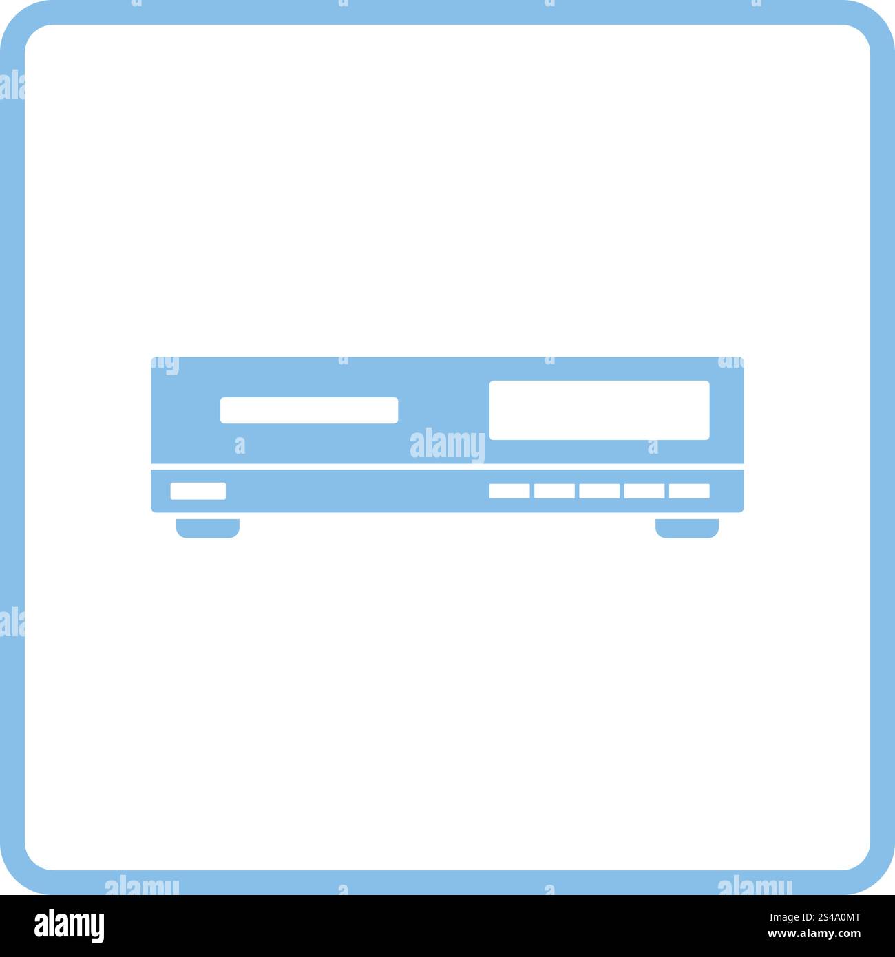 Media player icon. Blue frame design. Vector illustration Stock Vector ...