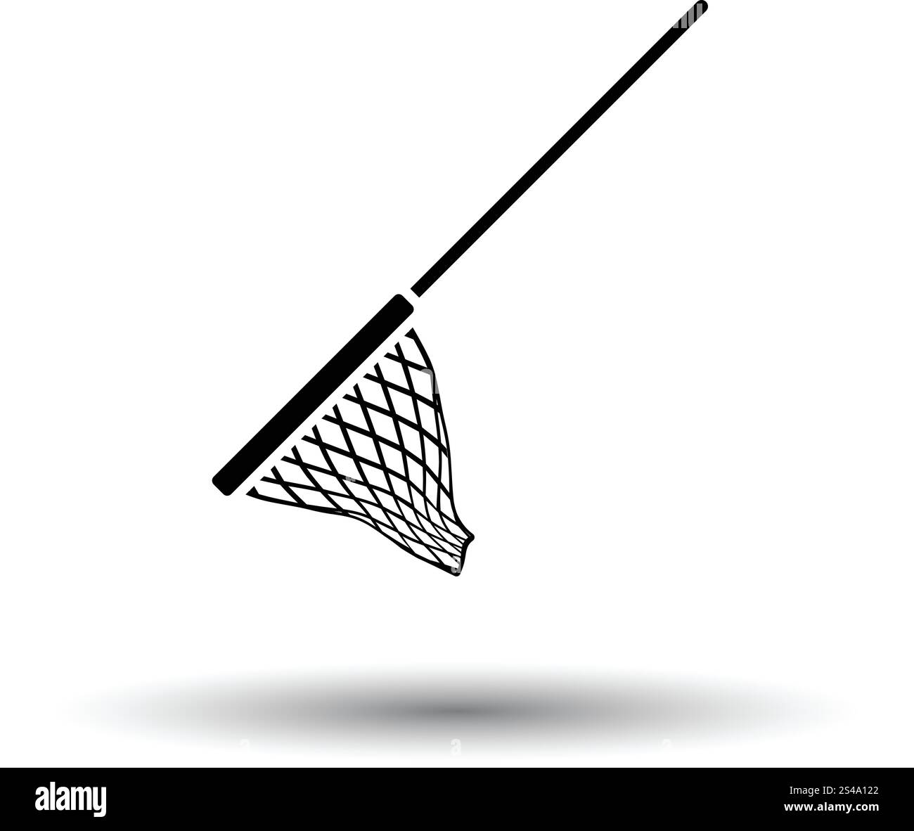 Icon of Fishing net . White background with shadow design. Vector ...