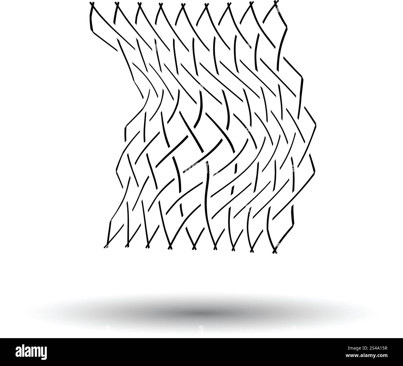 Icon of Fishing net . White background with shadow design. Vector ...