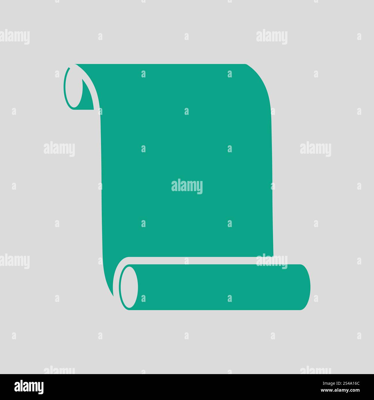 Canvas scroll icon. Gray background with green. Vector illustration ...