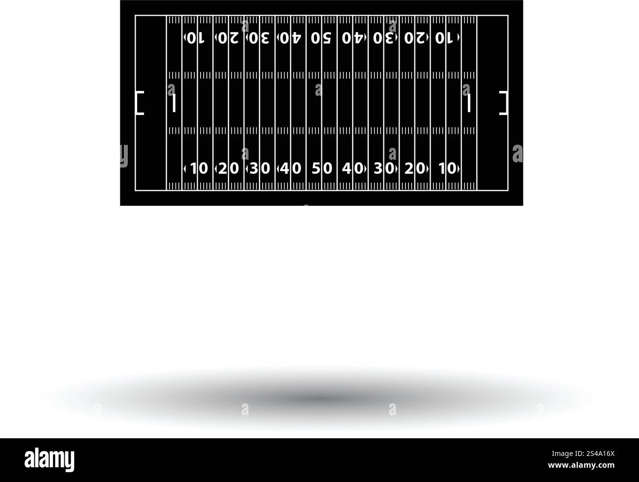 American football field mark icon. White background with shadow design ...