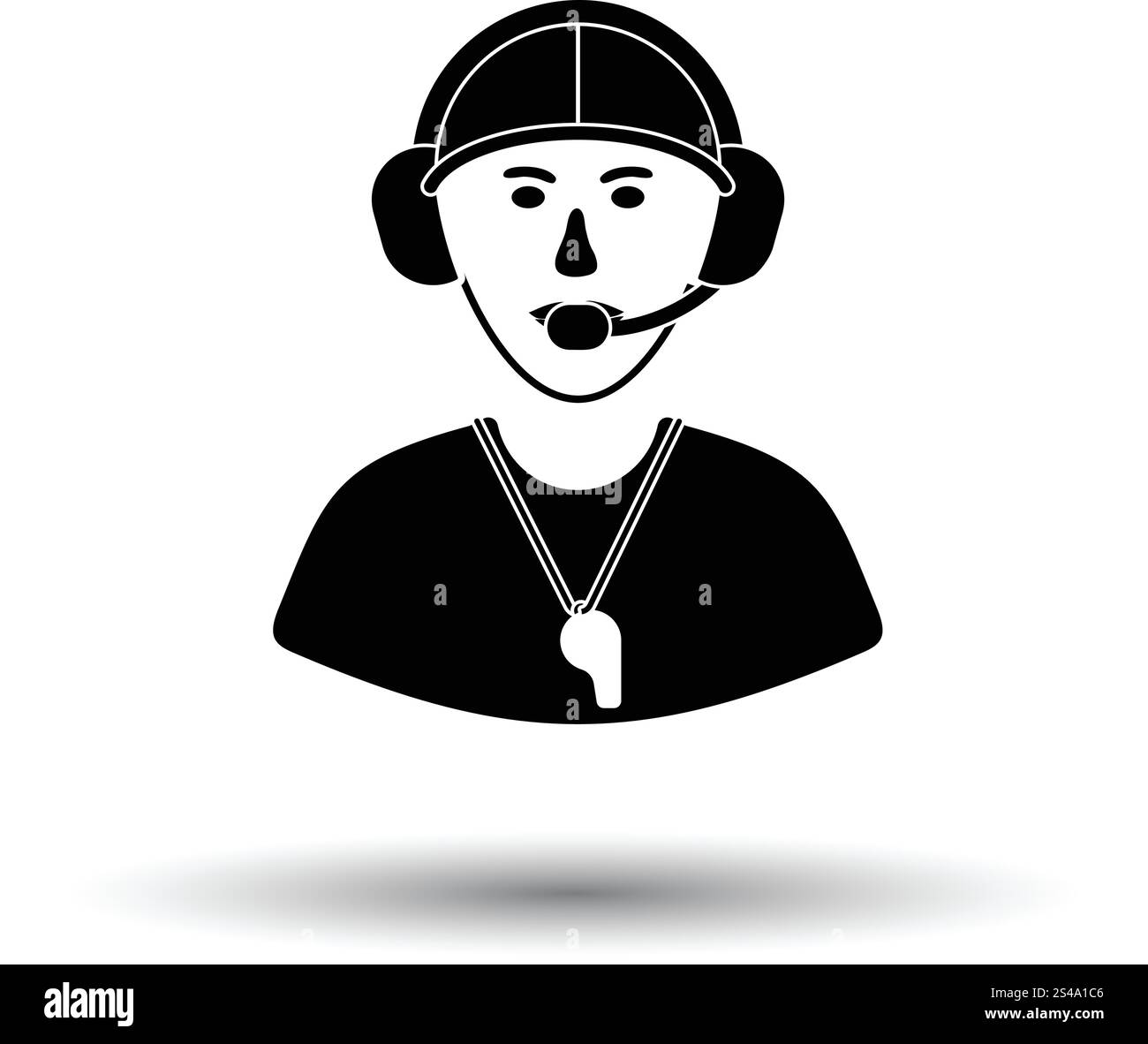 American football coach icon. White background with shadow design ...