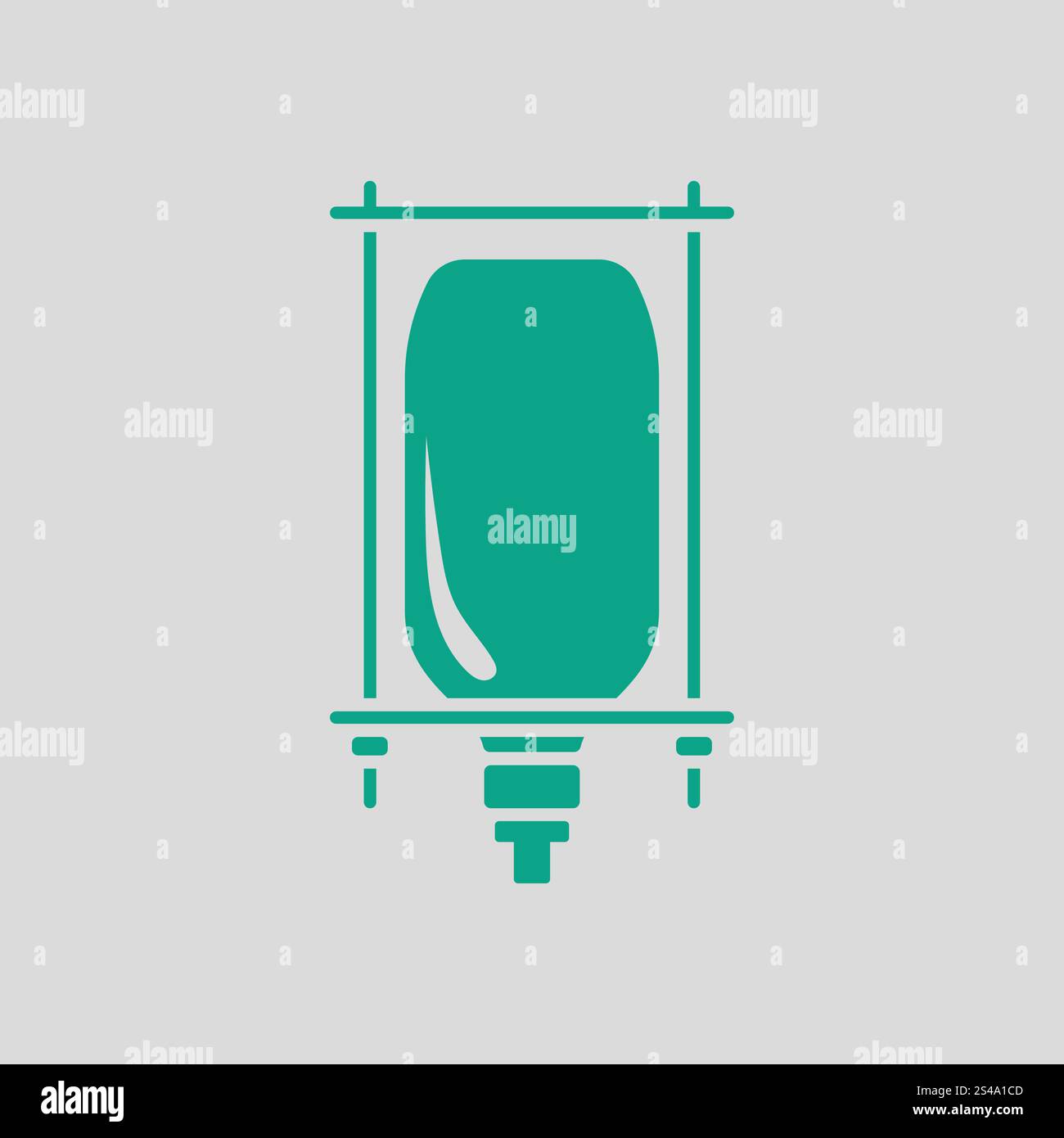 Drop counter icon. Gray background with green. Vector illustration ...