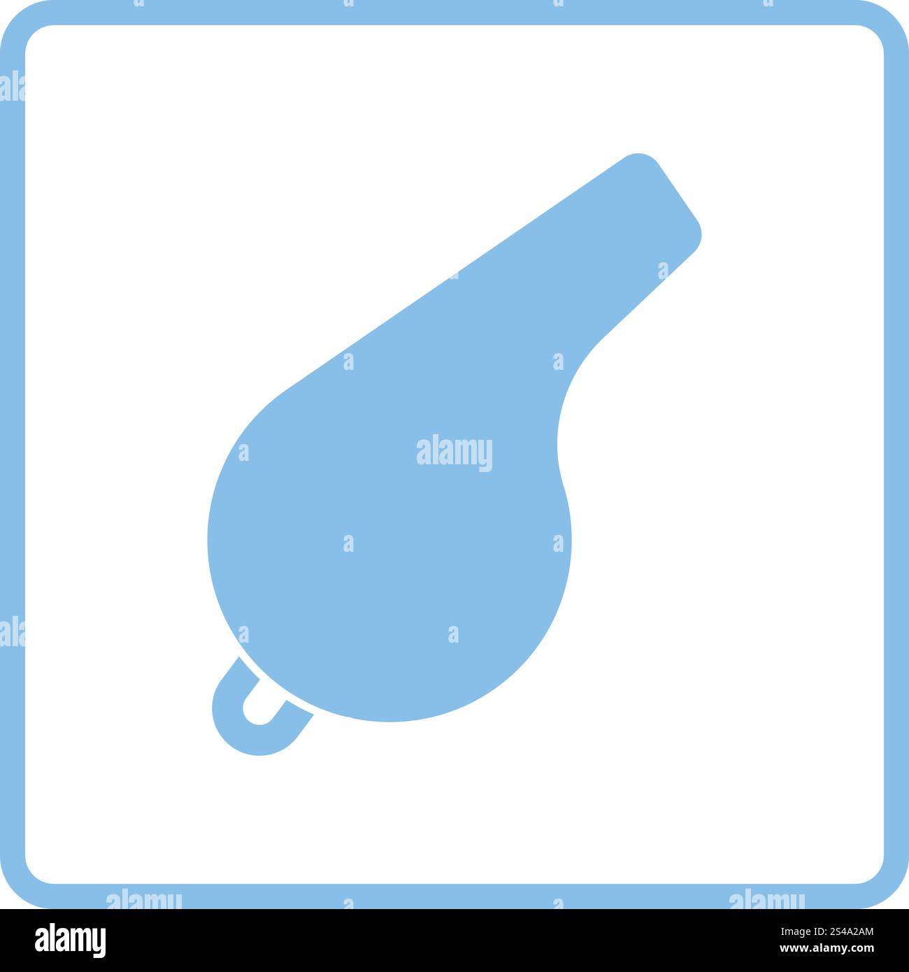 Whistle icon. Blue frame design. Vector illustration Stock Vector Image ...