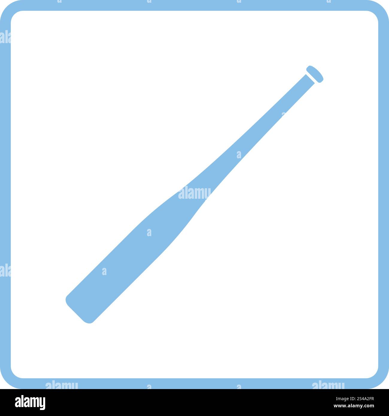 Baseball bat icon. Blue frame design. Vector illustration Stock Vector ...