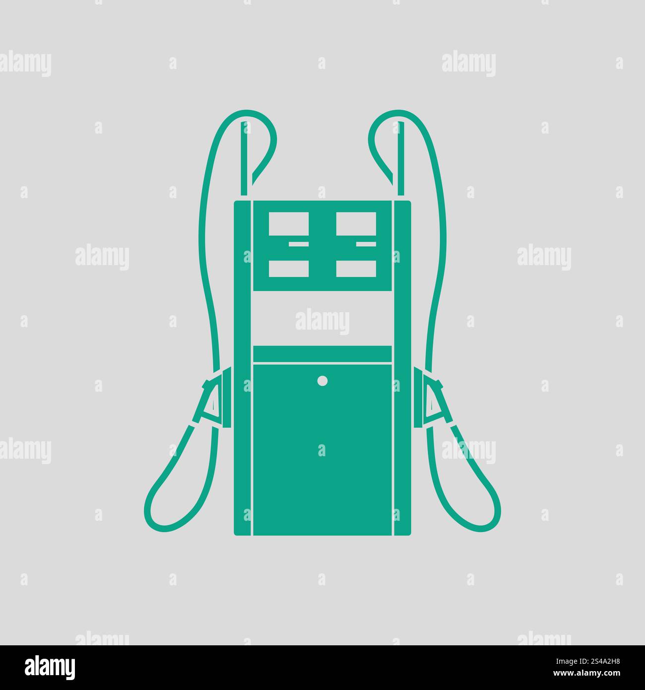 Fuel station icon. Gray background with green. Vector illustration ...