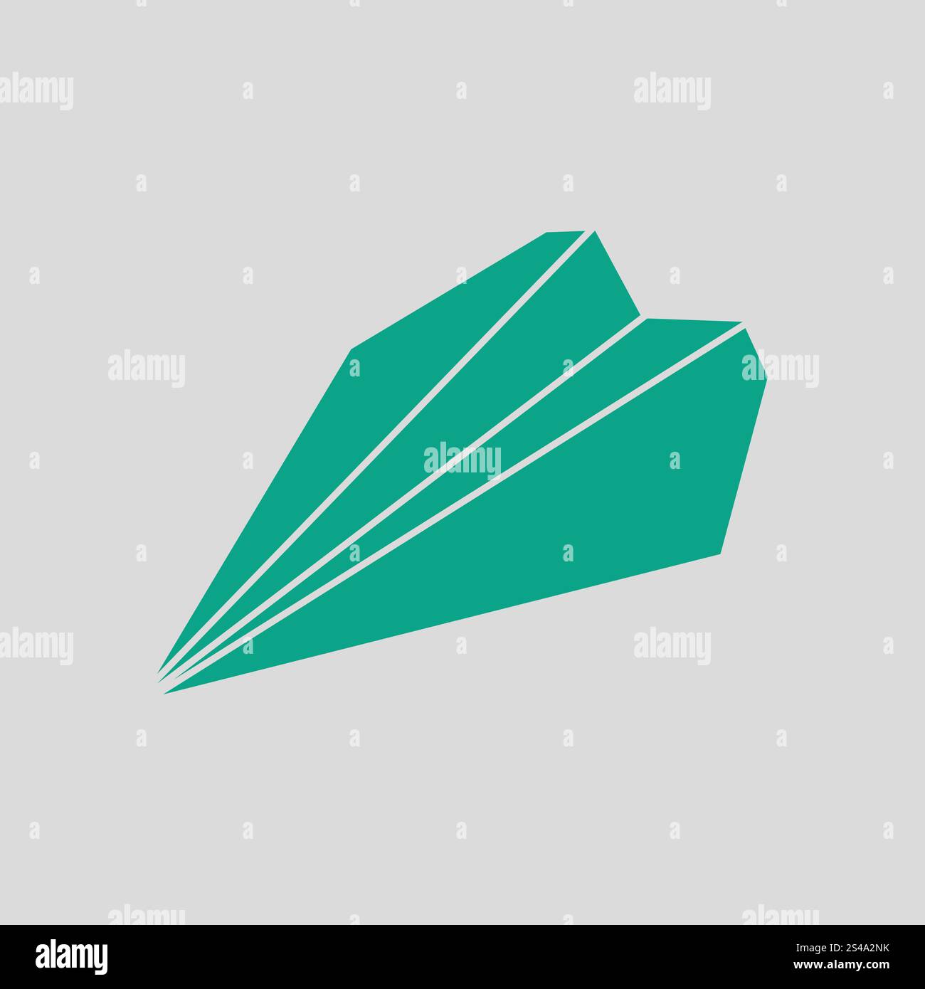 Paper plane icon. Gray background with green. Vector illustration Stock ...