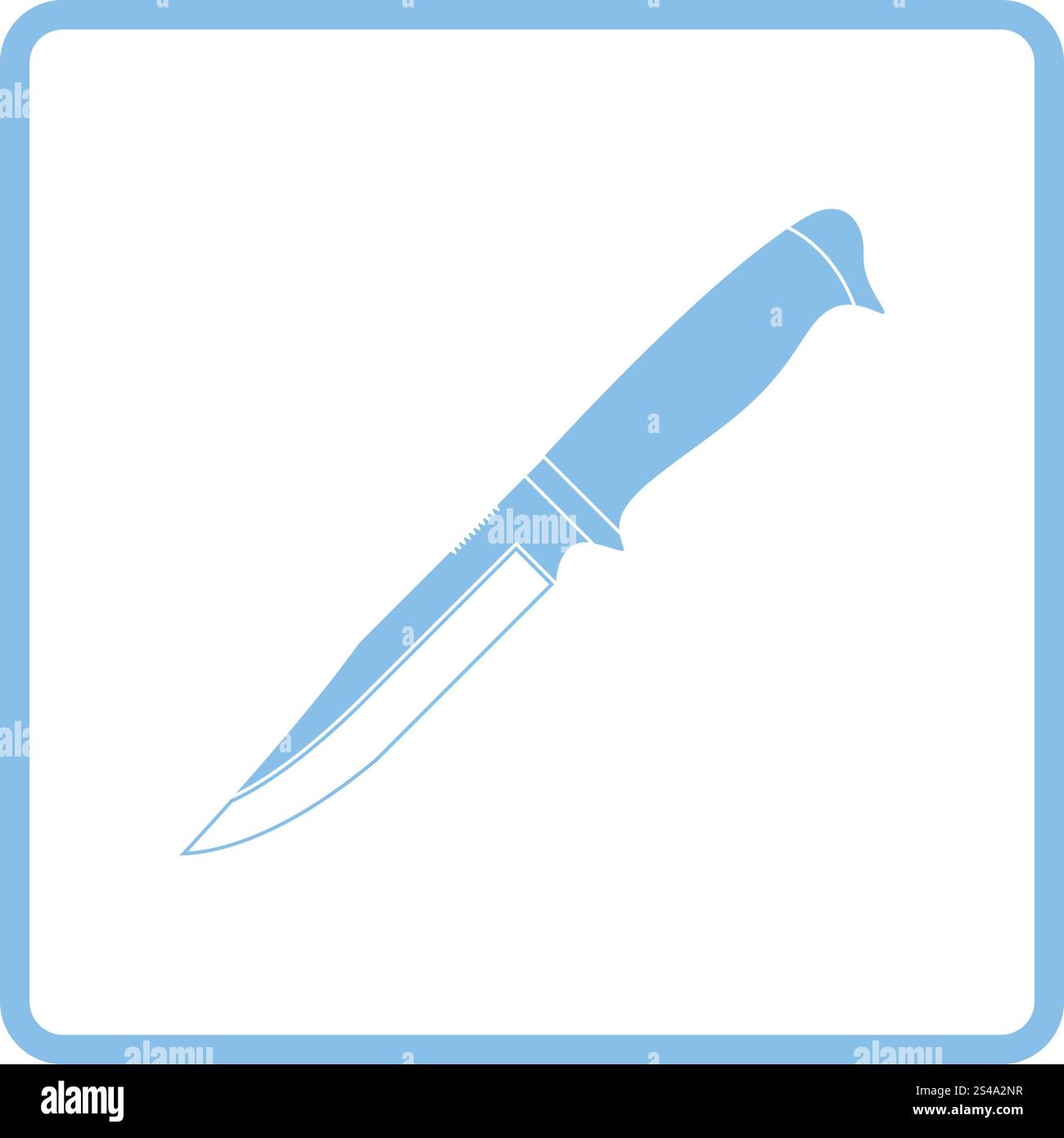Knife icon. Blue frame design. Vector illustration Stock Vector Image ...