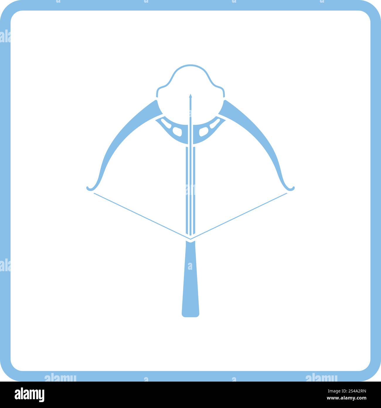 Crossbow icon. Blue frame design. Vector illustration Stock Vector ...