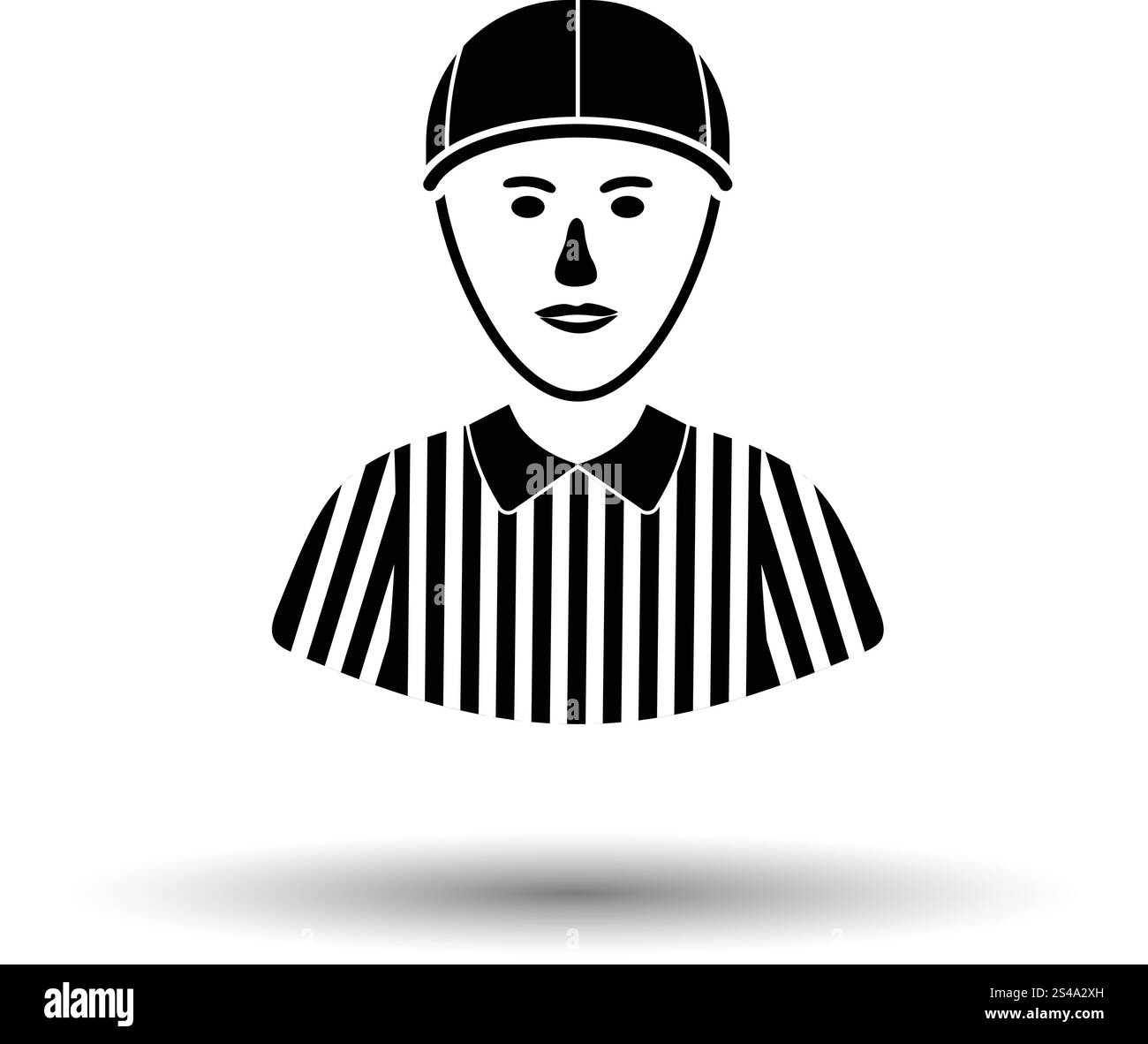 American football referee icon. White background with shadow design ...