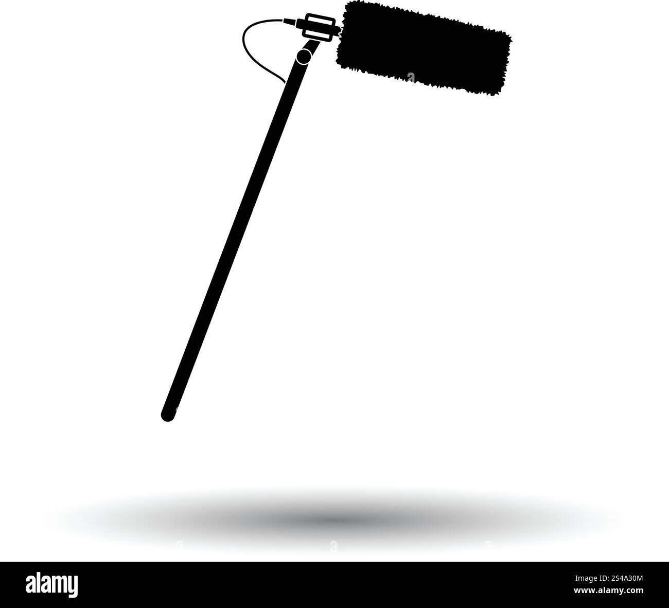 Cinema microphone icon. White background with shadow design. Vector ...
