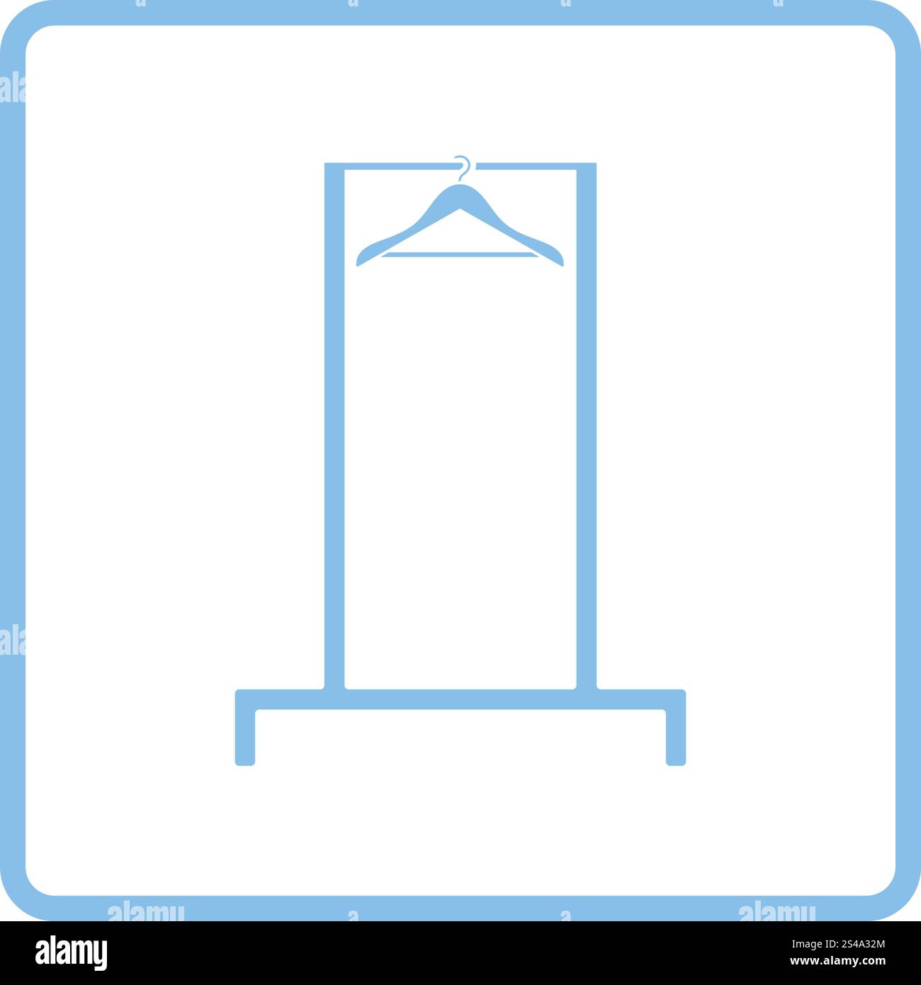 Hanger rail icon. Blue frame design. Vector illustration Stock Vector ...