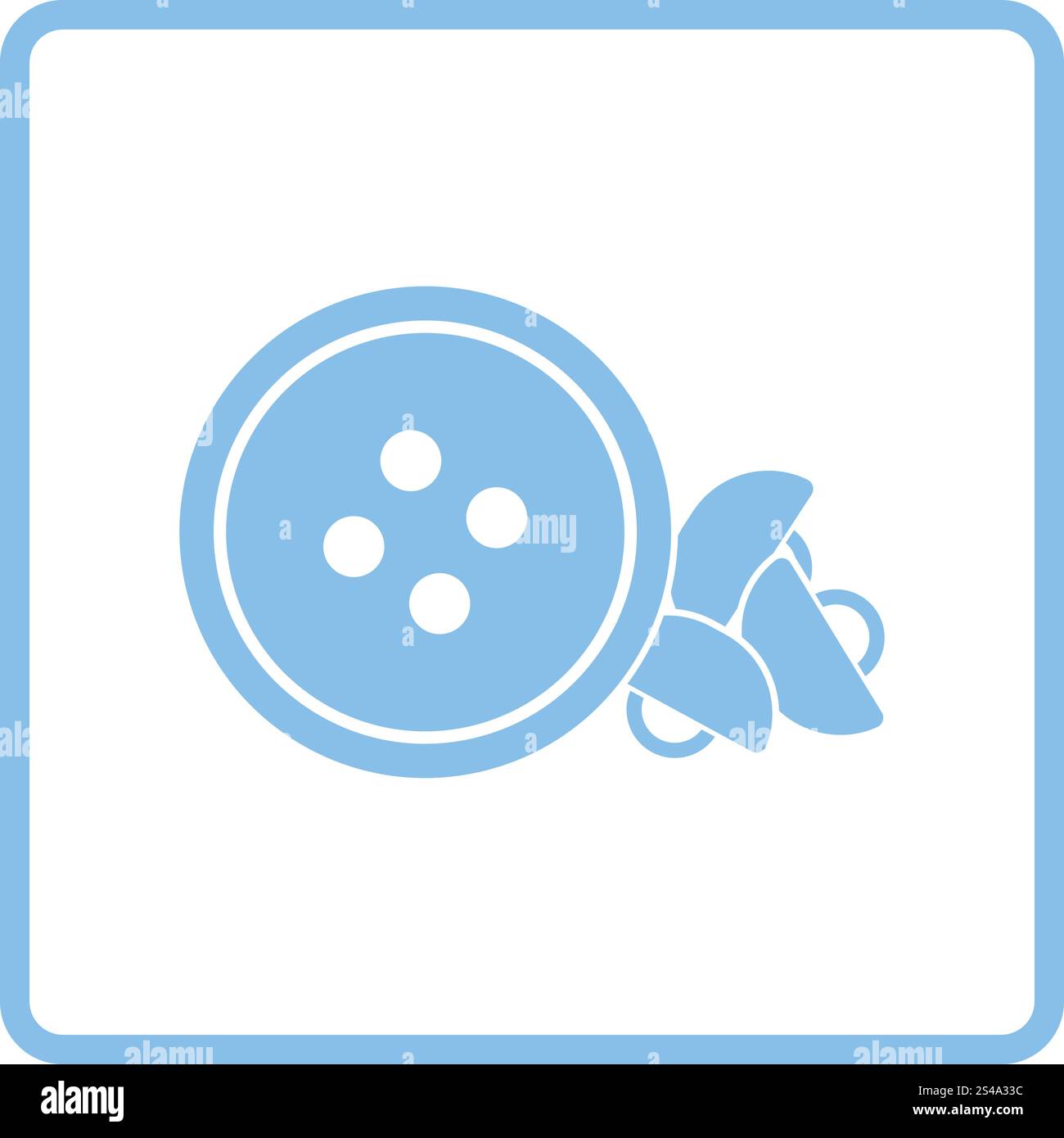 Sewing buttons icon. Blue frame design. Vector illustration Stock ...
