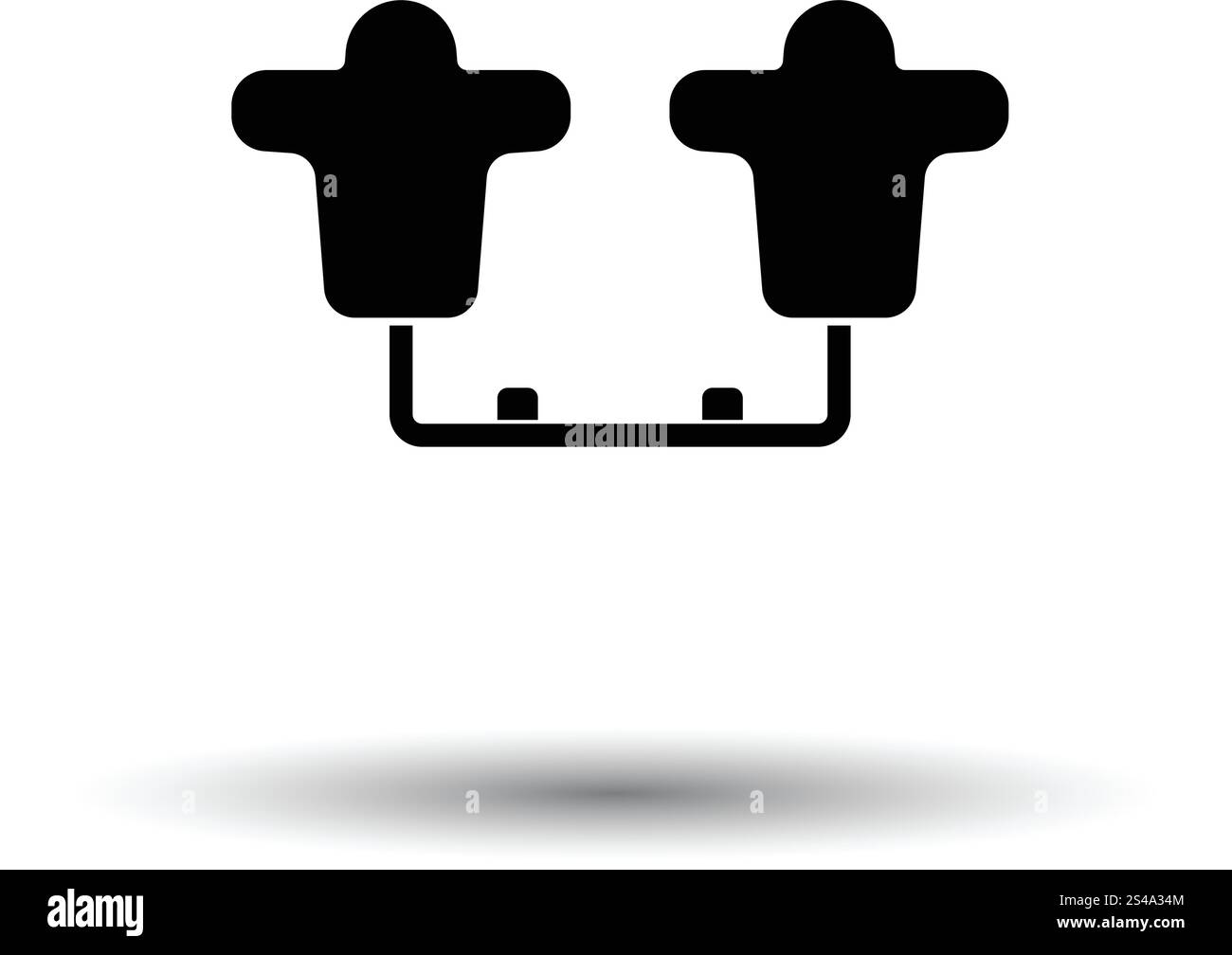 American football tackling sled icon. White background with shadow ...
