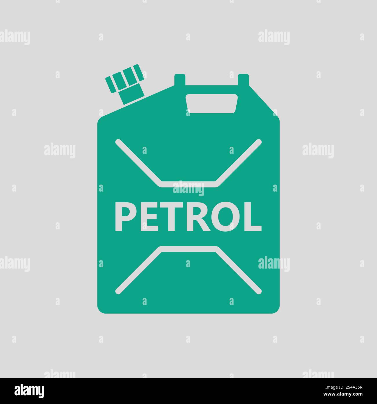 Fuel canister icon. Gray background with green. Vector illustration ...