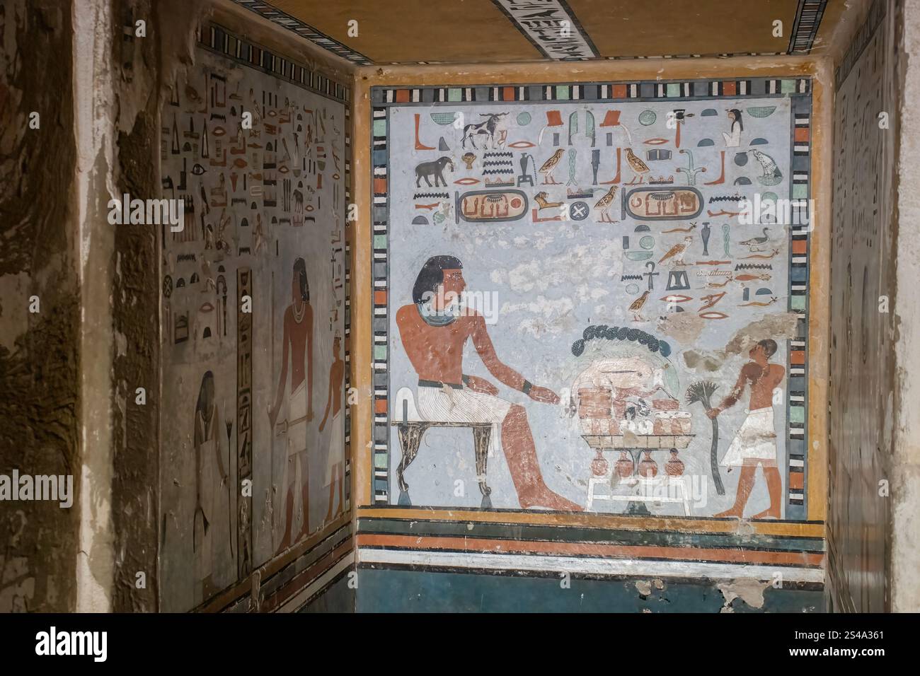 Ancient egyptian Tombs of the Nobles (Qubbet el-Hawa) in Aswan Stock ...