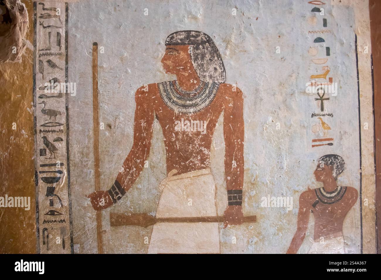 Ancient egyptian Tombs of the Nobles (Qubbet el-Hawa) in Aswan Stock ...